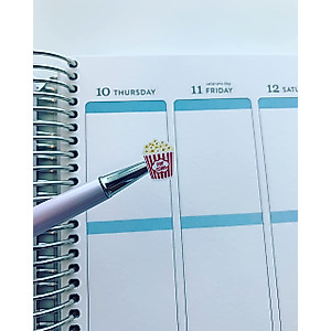 Popcorn Movie Night Vinyl Planner Stickers - S071