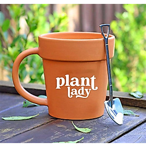 Funny Mug (Lady) HandMade Gardening Gifts for Women Unique - Plant Gifts for Plant Lovers - Plant Lady Mug - Gardener Gifts for Her - Plant Pot Cup