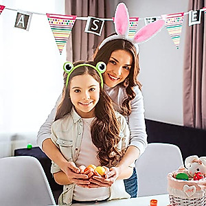 WLLHYF 1Pcs Cute Frog Headband Spa Headband Head Hoop Frog Eye Makeup Head Band Soft Elastic Hair Band for Washing Face Head Wrap Funny Hair Band for Girls Women Yoga Skincare Headbands