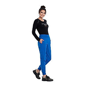Cherokee iFlex Women's Mid Rise Jogger Scrub Pant, CKK071, Royal, 3XL