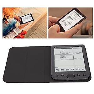 Dpofirs 6inch Portable EReader, 512MB 8GB Book Reader, 800x600 Resolution HD HD Ink Screen with Protective Case Film, Comfortable Like Paper Book for Reading