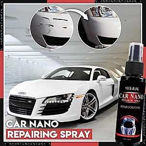 2PCS Car Nano Repairing Spray, Car Scratch Repair Nano Spray, Protection & Swirl Remover Polish, Removes Any Scratch Mark (2PCS*50ML)（The Production Date is Shown on The Bottle）