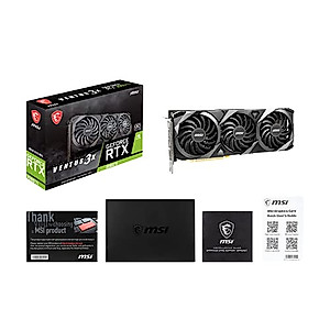 MSI GeForce RTX 3060 Ti Ventus 3X 8G OC LHR Gaming Graphics Card - 8GB GDDR6, 1695MHz, PCI Express Gen 4, 256-bit, 3X DP v 1.4a, HDMI 2.1 (Supports 4K)
