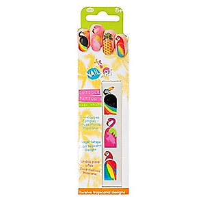 NPW-USA 12 Piece Tropical Nail Wraps & Cuticle Tattoos