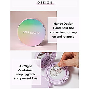 SELFBEAUTY UNICONIC Moisturizing Cushion Foundation 15g #21. Pure Ivory | Foundation Makeup | Compact Face Makeup Concealer | Face Compact Makeup Foundation (#21. Pure Ivory)