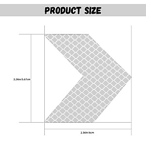 NTNEV 10PCS Arrow Reflective Stickers, Waterproof Vehicle Safety Warning Stripe Adhesive Decals, Bumper Body Helmets Stickers, Universal for Car, Truck, Motorcycle, Bicycle (White)