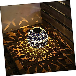 SOLUSTRE Solar Flower Ball Light Outdoors Solar Lights Out Door Decor Hydrangea Decor Hydrangea Hanging Light Solar Ball Light Solar Hanging Ball Solar Blue Hydrangea Lamp Garden Solar Lamp