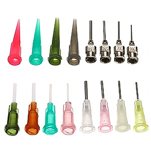 2Pcs Jagua Henna Temporary Tattoo Kit Applicator Bottles with 16 Tips Needles for Henna Tattoo Cone Tattoo Bottle Kits - Qty 2 & 16 Tips