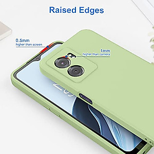 Foluu Silicone Case for OnePlus Nord N300, Liquid Gel Rubber Bumper Case with Soft Microfiber Lining Cushion Slim Hard Shell Shockproof Protective Cover for OnePlus Nord N300 5G 2022 (Green)