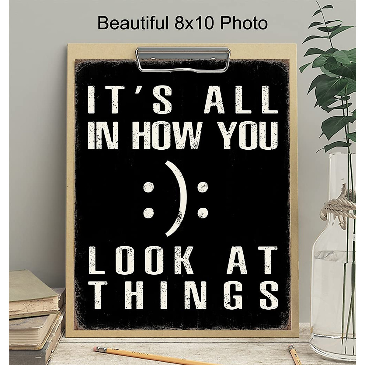 Inspirational Positive Quotes Wall Art & Decor - Motivational Entrepreneur Poster Prints 8x10 - Success Sayings - Encouragement Gifts for Women, Men - Classroom Decor - Home Office - Encouraging Motto