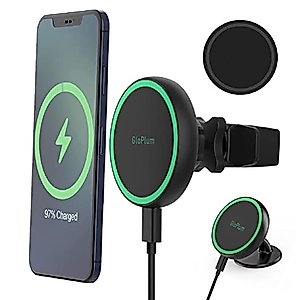 Magnetic Wireless Car Charger Mount Compatible with Magsafe iPhone 13/ iPhone 12/12 Mini/12 Pro/12 Pro Max, 15W Fast Charging Air Vent Magnet Accessories Car Phone Holder
