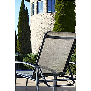 Cosco Outdoor Chaise Lounge Chair, Adjustable, 2 Pack, Dark Brown