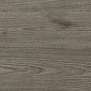 Amisco Josie 48" Round Table - Greyish-Brown TFL/Black Metal