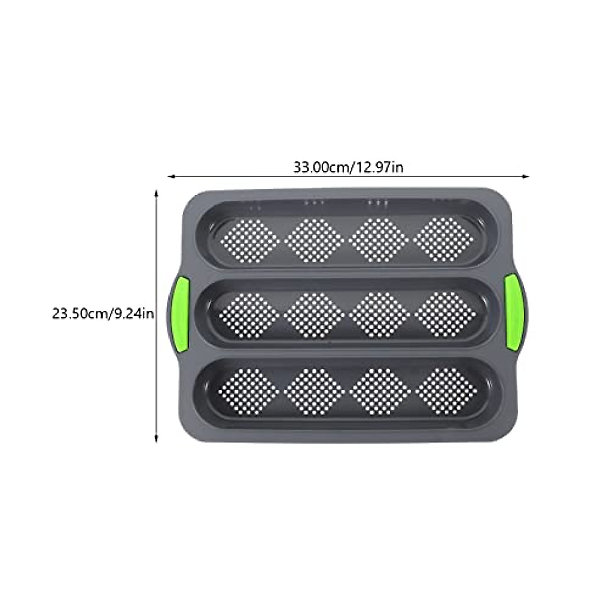 CALLARON Baking Pan Silicone Baguettes Pan Nonstick 3 Wave Loaves French Toast Bread Baking Tray Loaf Mold Pan for DIY Making Breadstick Cake Kitchen Baking Mould Supplies Baking Pans