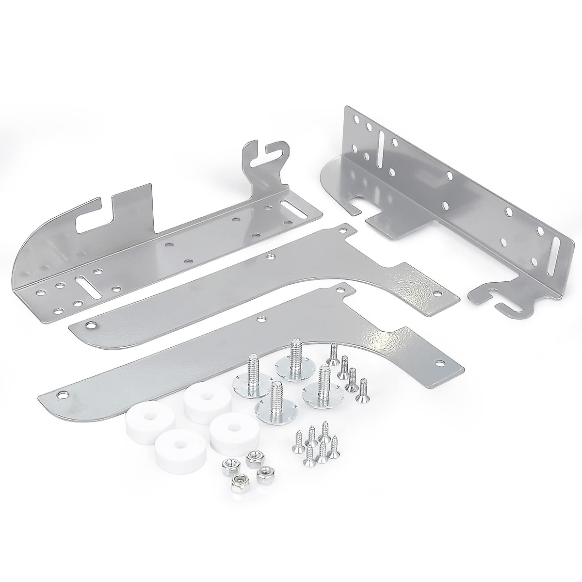 HRepair 5WD-DMKIT Metal Door Shelf Mount Silver Kit For 5wb1 5wb2 5cw2 Organizer Basket Series RV Pull Out Wire Baskets Cabinet Kitchen Cookware Organizers Waste Containers