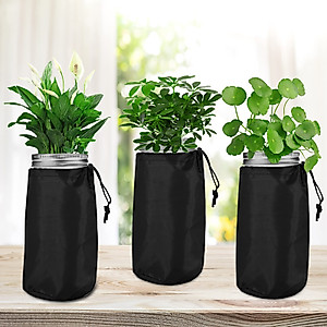 12Pcs Kratky Lids Wide Mouth Hydroponic Cover Lids, Kratky Mason Jar Lids with 12Pcs Kratky Blackout Sleeves Kratky Lid Insert Hydroponic Lids Kratky Hydroponics Supplies with Hole for Mason Jars