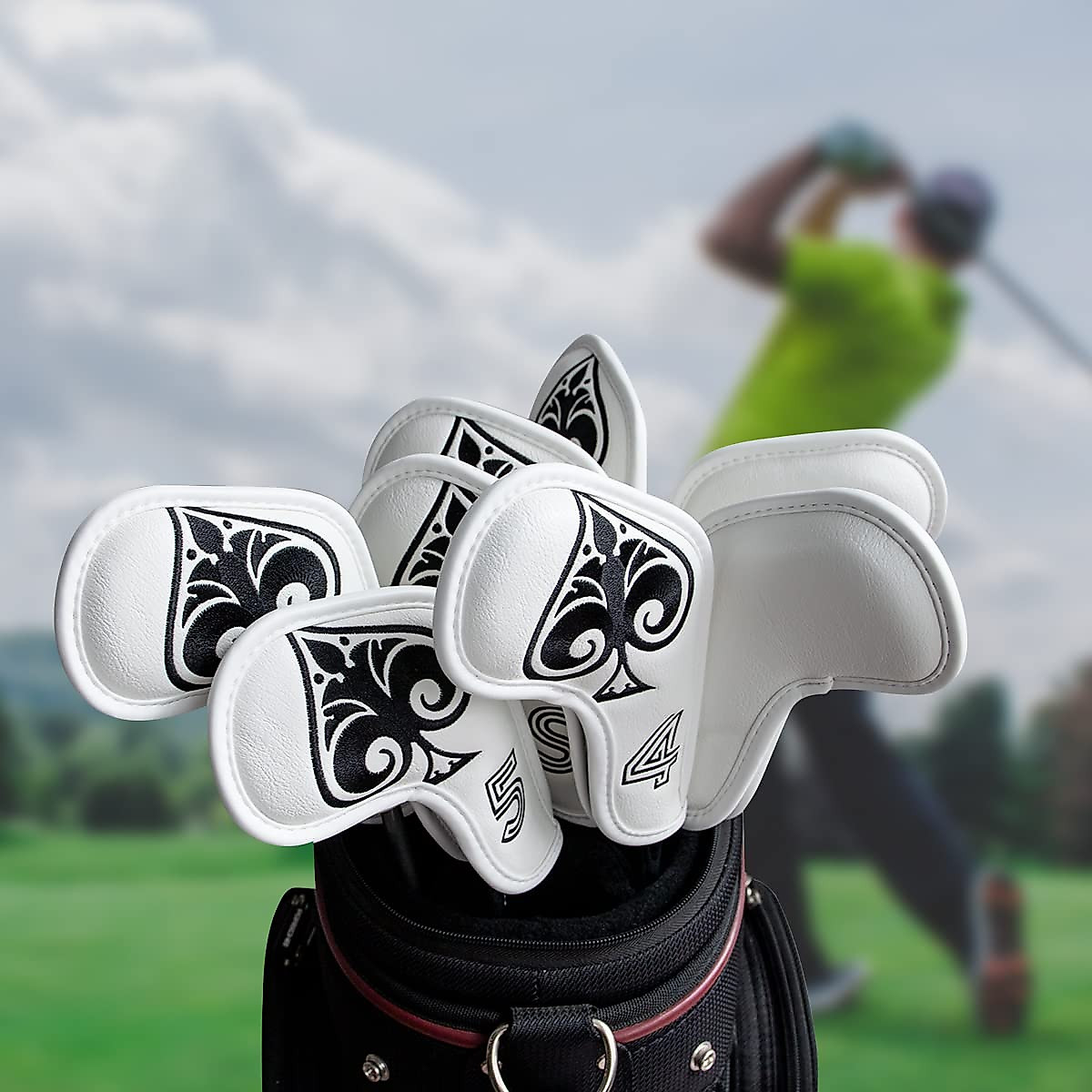 Golf Iron Cover Golf Club, iron Club Head Covers Headcovers fits for Ping, Taylormade Mizuno, Golf Iron Accessories for Men/Women