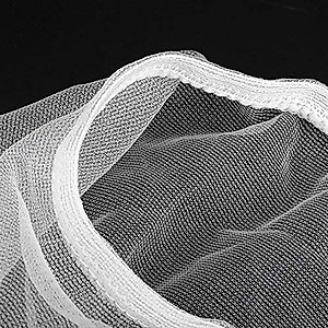 Fdit Bird Cage Cover, 2PCS Bird Cage Cover Birdcage Polyester Mesh Cover Seed Catcher Universal Parrots Cage Accessories(White)