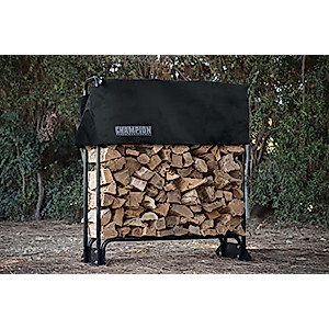 Champion Power Equipment 201163 48-Inch Firewood Heavy Duty Wood Log Rack, Weather Resistant Cover Included