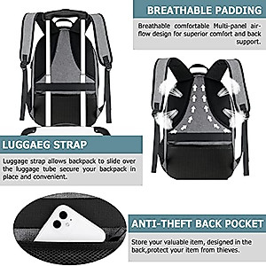 BIKROD Lunch Backpack, Insulated Cooler Lunch Bag Backpack, Large Travel 17.3 Laptop Back Pack Durable Computer College School Bookbag for Women Men for Men Women Work Hiking Picnic