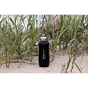 Thinksport Stainless Steel Sports Bottle, Black, 25 oz