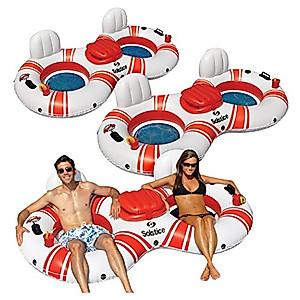 Swimline Superchill Tube Duo Swimming Pool Float, 3-Pack