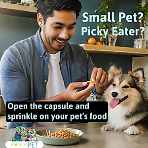 ImmunoPet - Itchy Skin Relief for Dogs and Cats - Hot Spot Relief - Pet Allergy Support -Cat and Dog Skin and Coat Supplement - Pet Immunity Support - 60 Caps