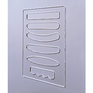 Charcuterie Board Handle Template,Acrylic Router Template,6 in 1 Grab Handle Router Template,Woodworking Router Template (11.75x7.75)