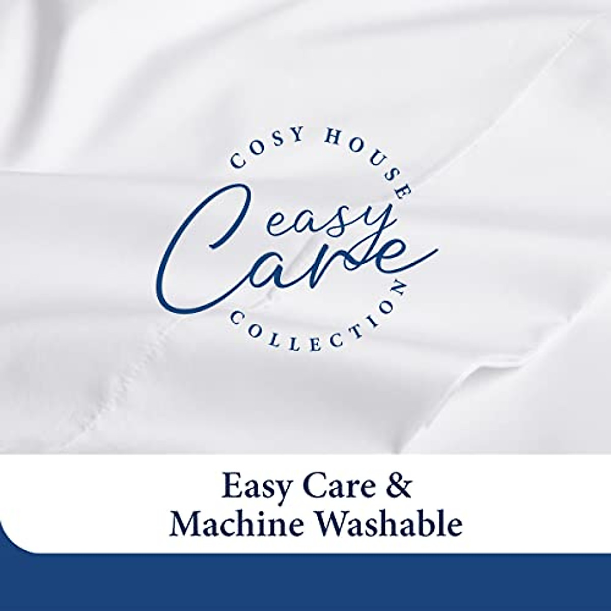 Cosy House Collection Luxury Sheets - 4 Piece Bedding Set - Blend of Rayon Derived from Bamboo - Soft, Breathable, Deep Pocket - 1 Fitted Sheet, 1 Flat, 2 Pillow Cases - Queen, White