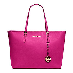 MICHAEL Michael Kors Top-Zip Large Tote Raspberry