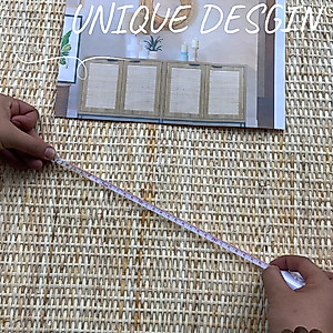 LUSYDECO 16" Width Natural Rattan Cane Webbing Roll 5 Feet Length Closed Weave Rattan Fabric Furniture Woven Rattan Sheets for Crafts Cane Weave Rattan Material Natural Chair Caning (5 FEET)