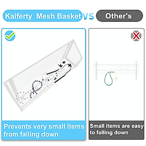 Kaiferty Over The Door Hooks Organizer, Door Hanger Towel Rack Mesh Basket with 12 Hooks,Over The Door Storage Coat Hooks Behind Door Organizer for Bathroom,Bedroom,Kitchen,Office(White)