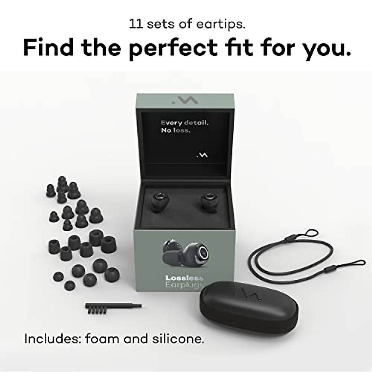 Minuendo high fidelity acoustic earplugs | Hearing protection for musicians | Adjustable dB attenuation ear plugs | Made in Norway | Award winning design | Suitable for concerts, gigs, working Black