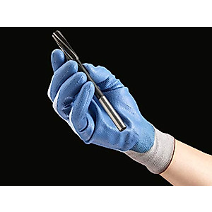 HyFlex 11-518 Cut Resistant Work Gloves for Men and Women in Nylon, Extra Thin, Working Glove for Mechanics, Automotive, Industrial or Home-improvement environment, Blue, Size Medium (12 Pairs)