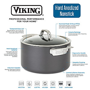 VIKING 40051-1182-1012 Hard Anodized Nonstick Fry Pan Set, 10 Inch and 12 Inch, Gray