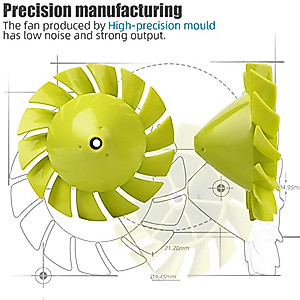 (2 Pack) Alocs Blower Fan Replacement for Ryobi - 18V One+ P2108 & P21081 Cordless Leaf Blower, Part # 529437004 Replaces 529437003, 529437001