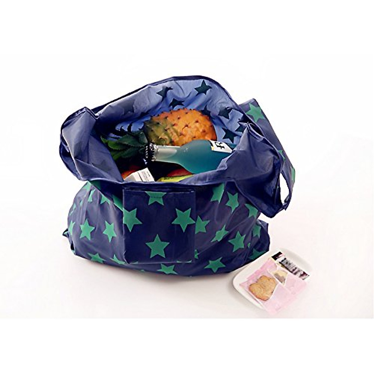 Kaxich Reusable Grocery Shopping Bags Foldable Grocery Bags Eco-friendly Shopping Bags Shopper Tote Bag Folding to fits in Pocket (4 Pack) Waterproof and Machine Washable