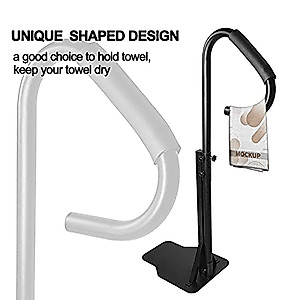 Karpevta Hot Tub Handrail 56 inch with Blue Handrail Cover, Spa Handrail 600LBS Capacity Hot Tub Hand Rail Black Spa Safety Rail for Spa or Hot Tub