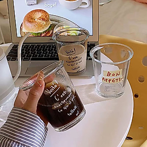 GIVSSES Coffee Cup - 11 oz Cute Beer Cups - Coffee Mug - Clear Iced Coffee Cup - Beer Cup - Iced Coffee Glass Cups - Coffee Bar Accessories