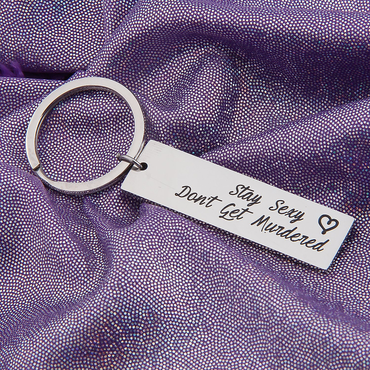 MYOSPARK Stay Sexy Don't Get Murdered Jewelry My Favorite Murder keychain SSDGM keychian (SSDGM Keychain)