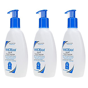 Vanicream Gentle Facial Cleanser for Sensitive Skin, 8 Oz (Pack of 3), Unscented, 24 Fl Oz