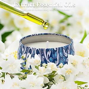 Scented Candles 2 Pack 2.5 oz Aromatherapy Jasmine and Vanilla Candles Set, Stress Relief Candles Gifts for Women, 12 Hour Burn Time, Portable Home Tin Jar Candles for Travel, Spa, Bath