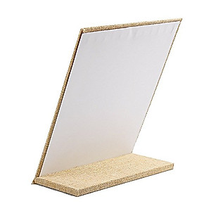 New Wayzon 11 Slots L-Shape Necklace Bracelet Display Stand Organizer Jewelry Holder Tower Pad (Linen)