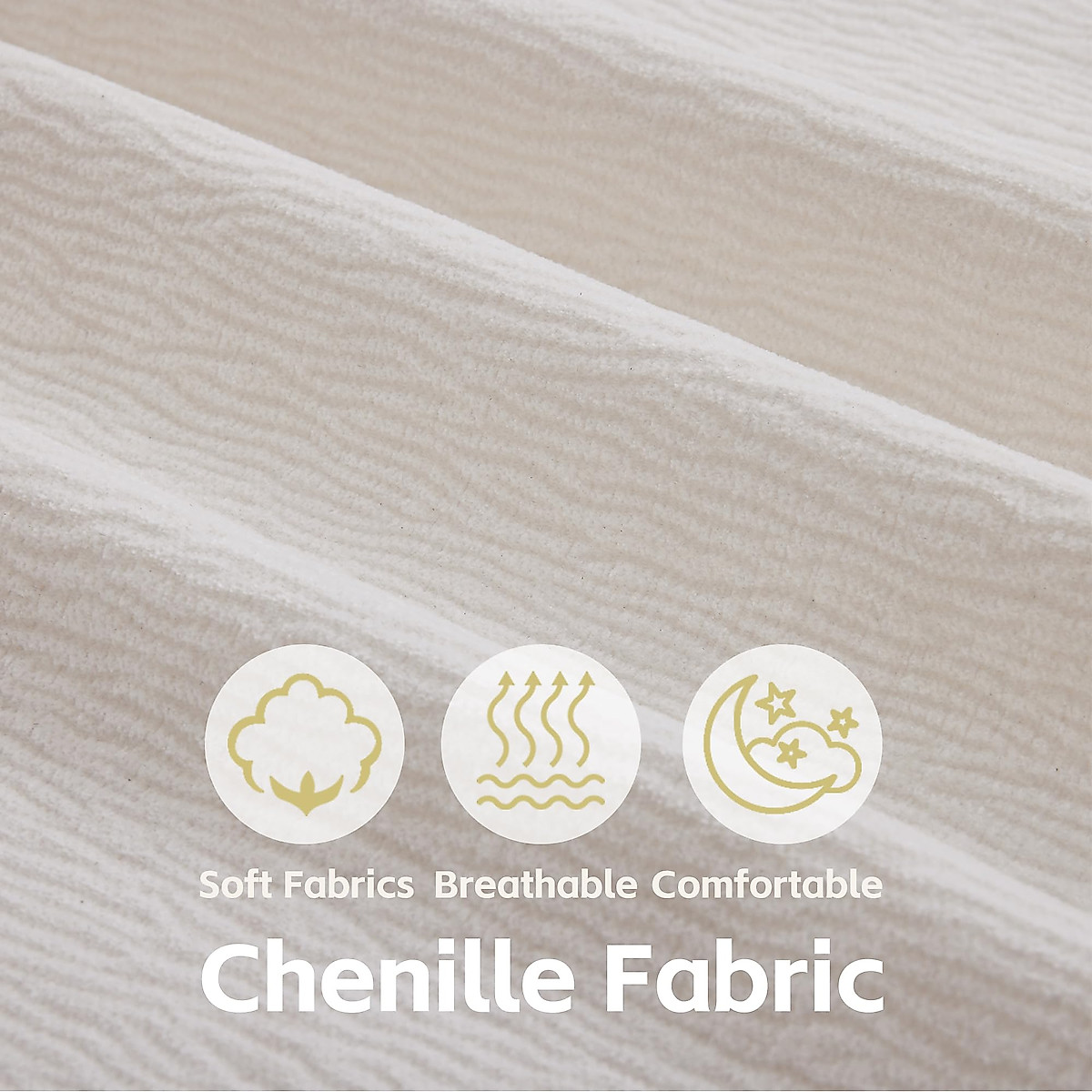 Yoglad Minimalist Style Modern L Shape Sectional Sofa Set, 3 Seat Upholstered Cloud Couch with Chaise Lounge - for Living Room,Bedroom,Apartment(Chenille Cream)