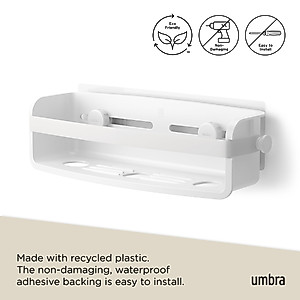 Umbra Flex Modern Bathrrom Caddy Bins, White