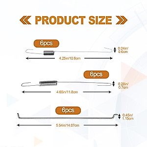 18 PCS Throttle Return Spring Linkage Kit, Carburetor Spring Classification Governor Connecting Rod Speed Control Spring Compatible with 168F, GX160, GX200, 170F, GX210 Honda Clone, Gasoline Engine