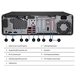 VISION COMPUTERS HP Z2 Small Form Factor G5 Workstation, Intel i3-10100, 8GB RAM, 256GB SSD +5 00GB HDD, Windows 11 Pro, WIFI & Bluetooth, Slim Wired SmartCard Keyboard & Wired Mouse