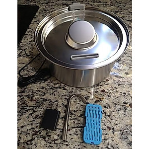 KOOGMOON Cat Water Fountain Stainless Steel, 108oz/3.2L Automatic Cat Fountain, Multi-Filtration, Easy to Clean, Ultra Silent Dog Water Dispenser for Cats, Dogs and Other Pets