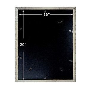 Art Emotion Farmhouse Rustic Woodgrain Style High Profile Picture Frame, Frame Height 1.75", 2 mm Reinforced Glass Light Oak Finish 16x20 Frames for 11x14 and 5x7 Photos, Pack of 2