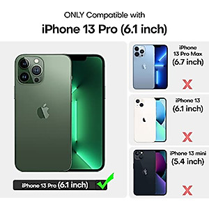 TOCOL 5 in 1 for iPhone 13 Pro Case, with 2X Screen Protector + 2X Camera Lens Protector, Liquid Silicone Phone Case for iPhone 13 Pro, Alpine Green